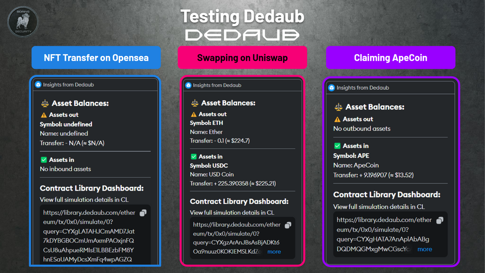 Exploring Transaction Simulation Metamask Snaps | Boring Security